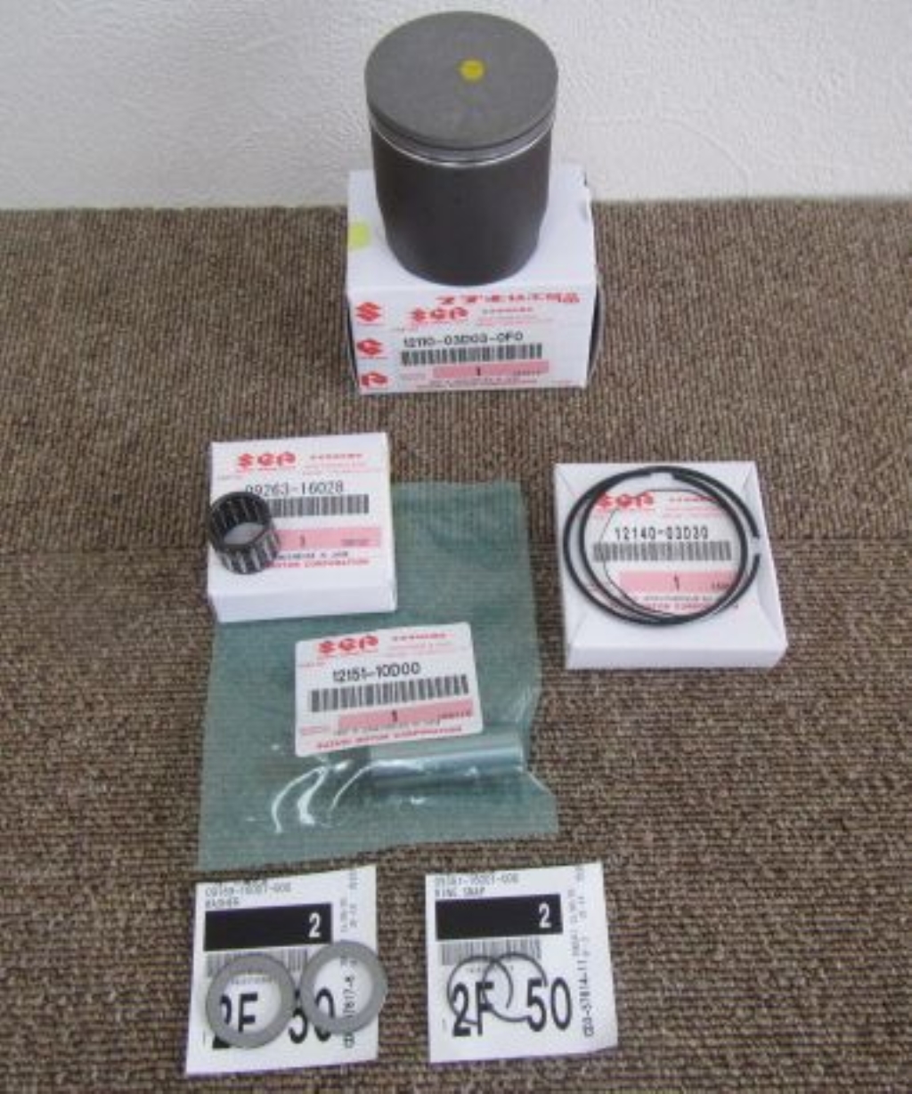 SUZUKI TS125R SF15A RK-RR PISTON KIT SET 12110-03D03-0F0 12140-03D30 ...